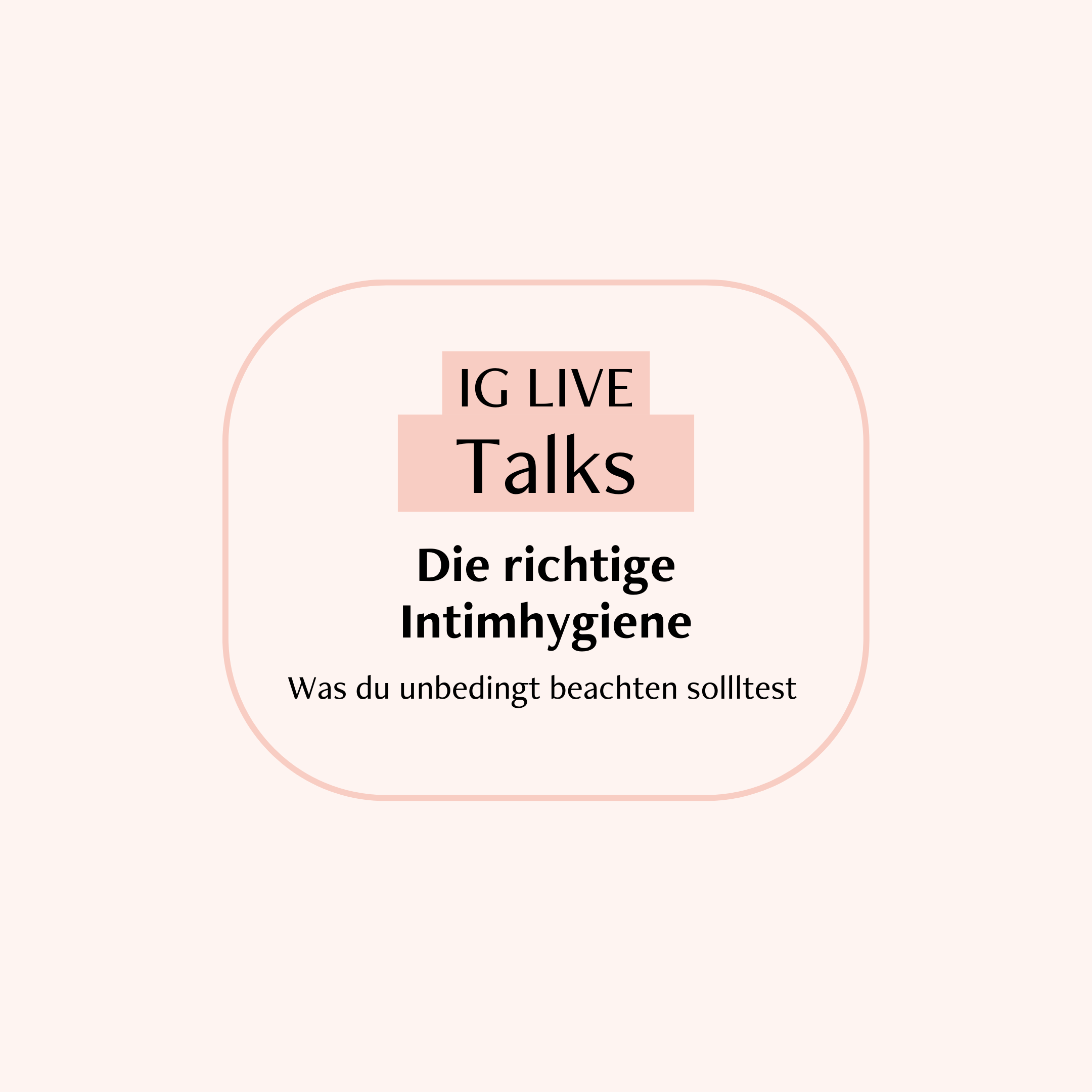 Die richtige Intimhygiene | Instagram Live-Talk – femtis Schweiz